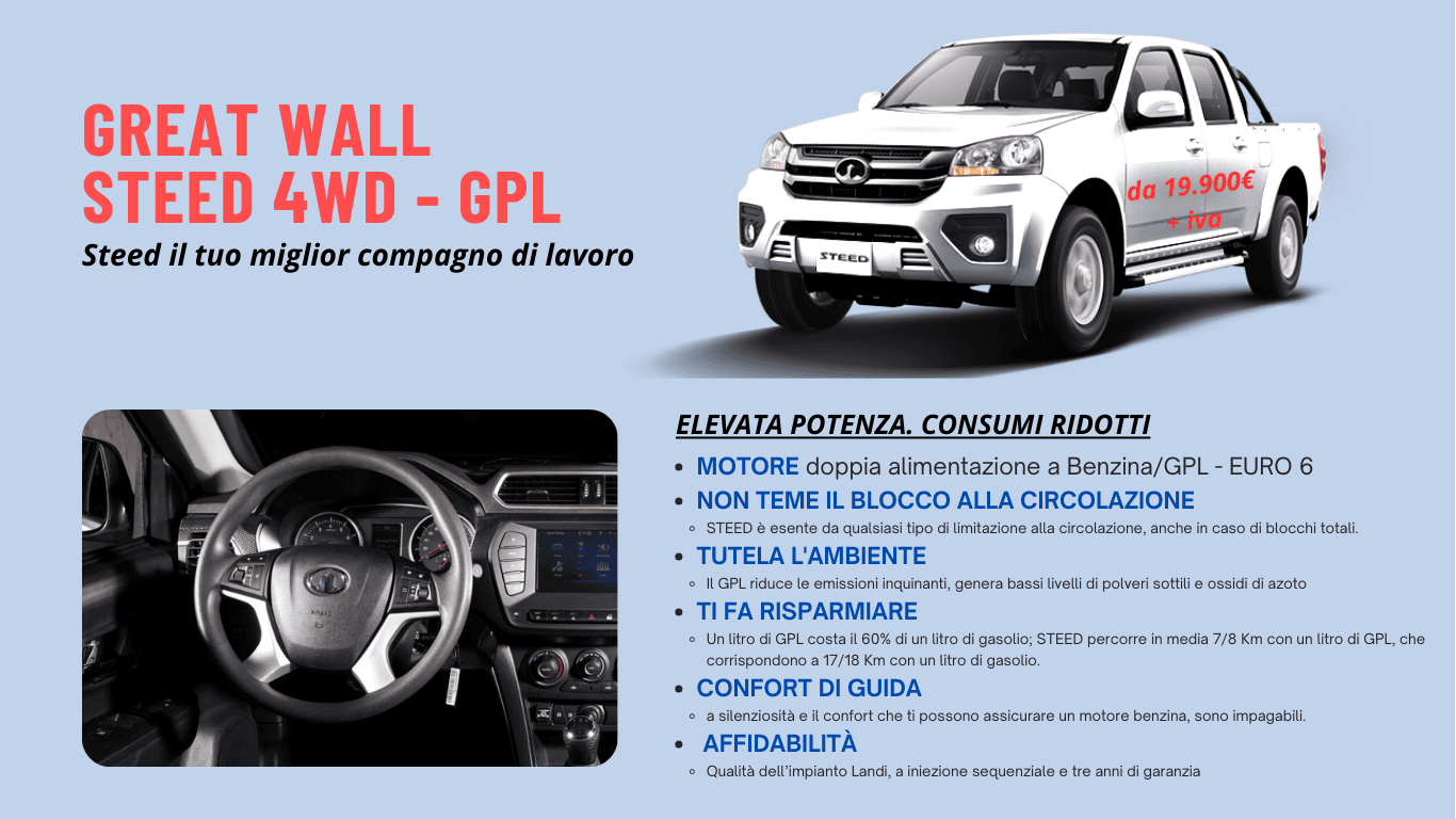 Acquista Great Wall Steed 4WD GPL | Offerta Ufficiale Motor Market – A ...